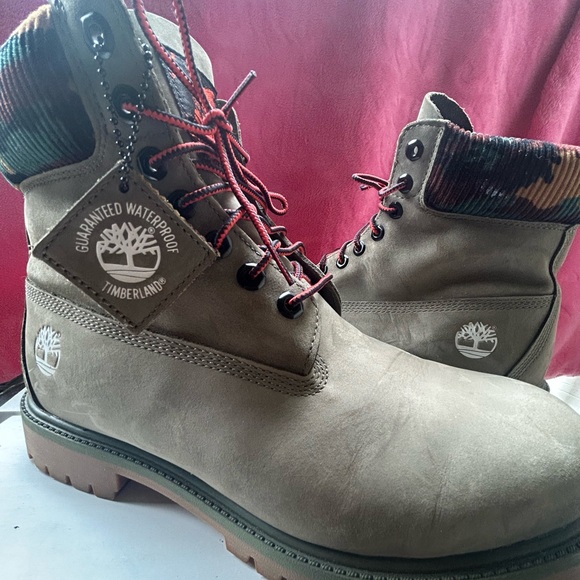 Timberland | Shoes | Timberland Light Olive Green Leather Boots With ...